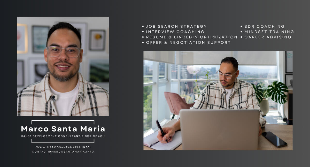 Marco Santa Maria Sales Development Career & Interview Coaching